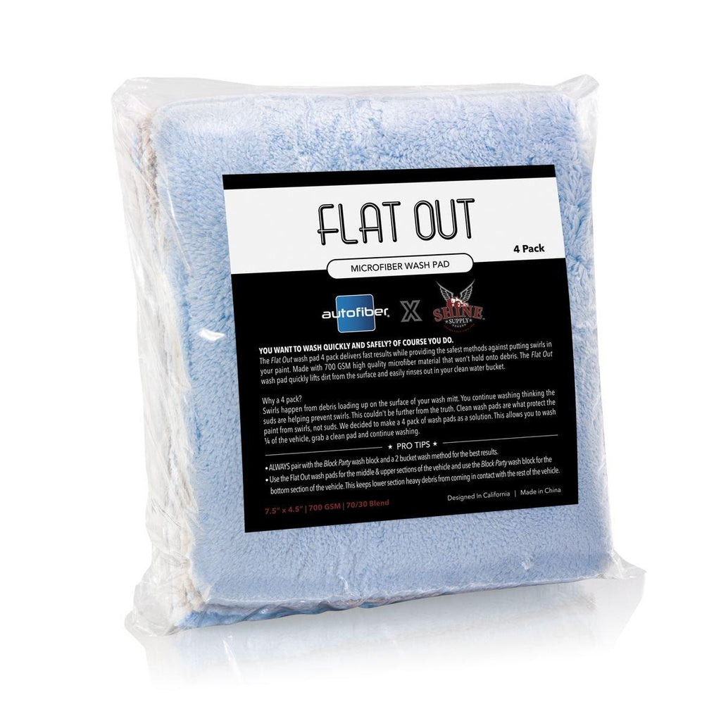 AUTOFIBER | Flat Out Microfiber Wash Pad - 4 Pack | Car Supplies ...